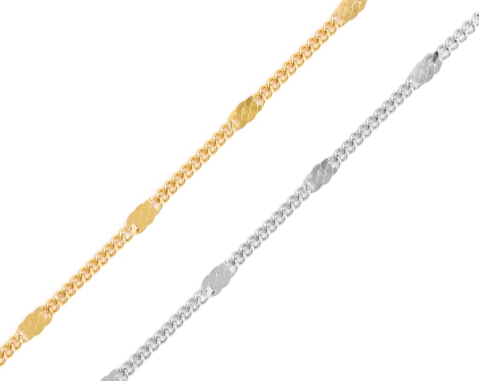 SOLID GOLD PERMANENT Chain Combo by Inch. Waterproof. Non Tarnish ...