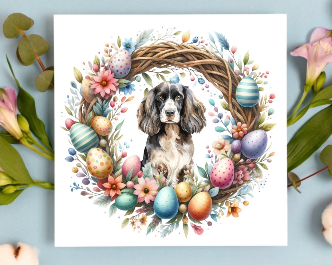 Easter Joy With Cocker Spaniels: Handmade Greeting Cards for Dog Lovers ...