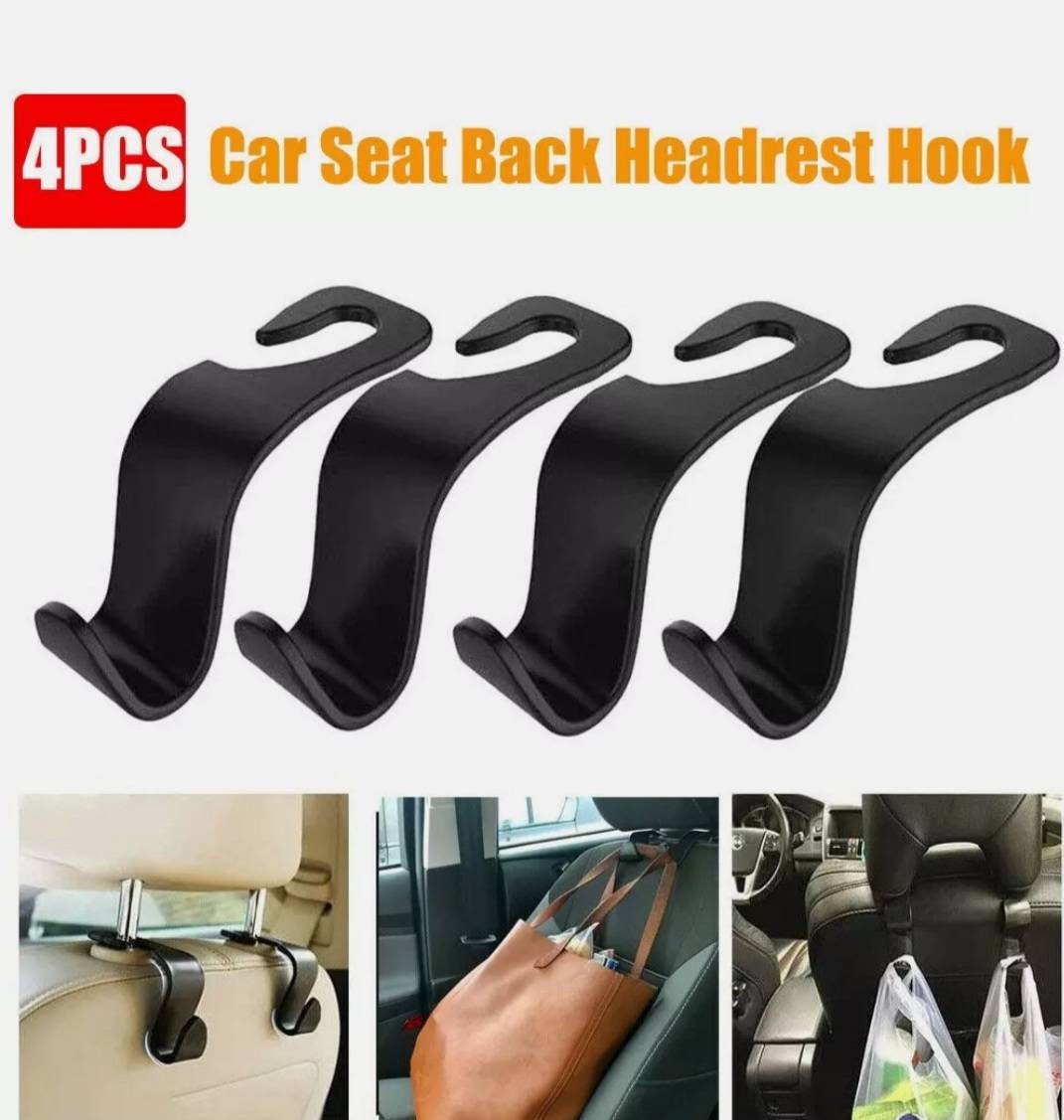 4 Packs Car Seat Front Back Headrest Hooks Truck Coat Purse Bag Hanger ...