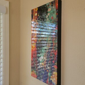 The Green Jinn, Original Abstract Acrylic Painting, 12x24" Deep Wood ...