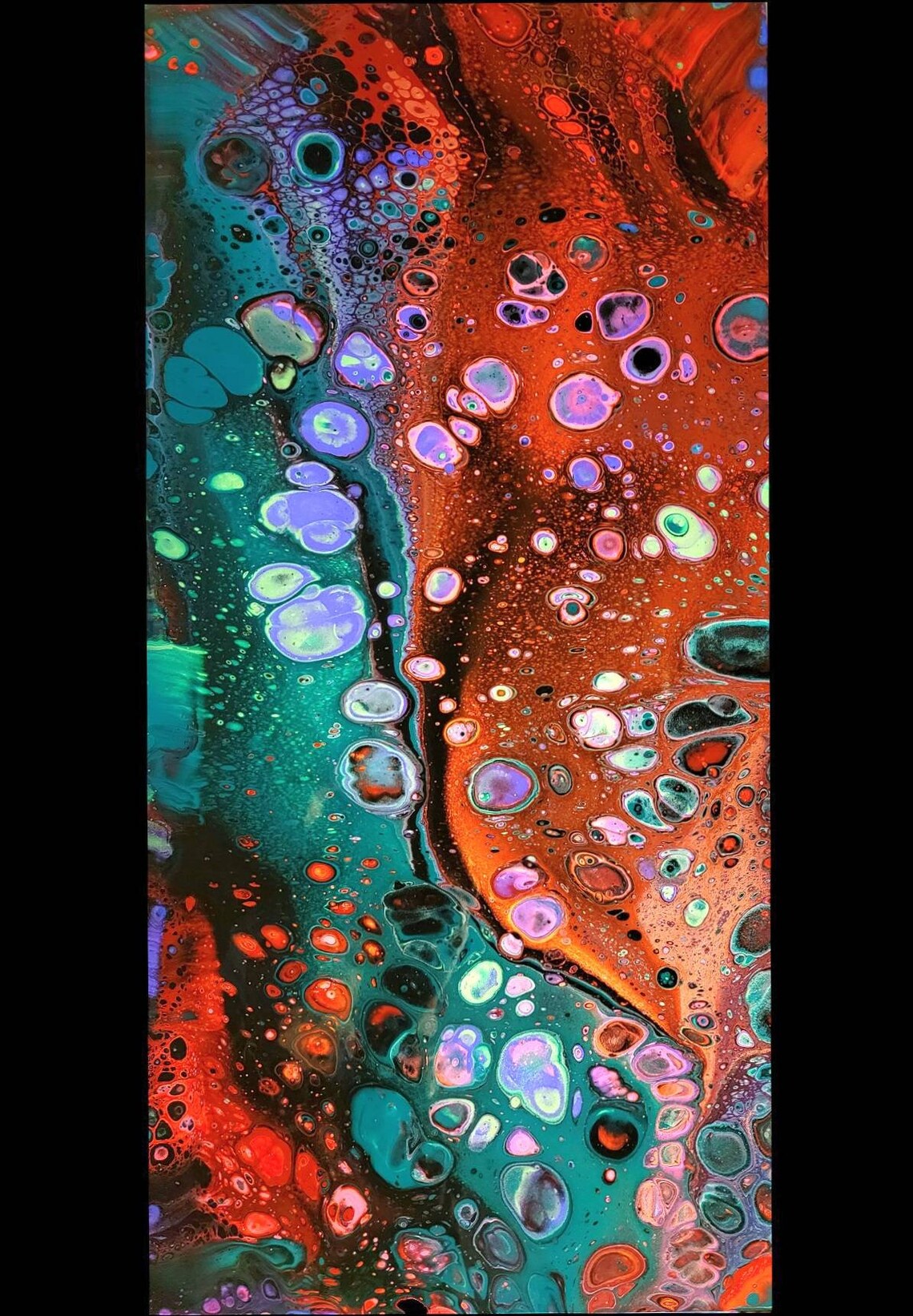 The Roses Nebula Original Abstract Acrylic Painting 12x24 - Etsy