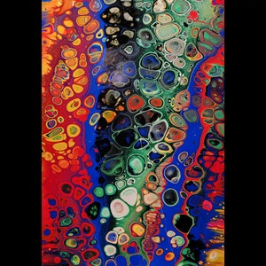 The Green Jinn, Original Abstract Acrylic Painting, 12x24" Deep Wood ...