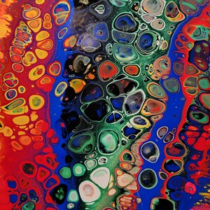 The Green Jinn, Original Abstract Acrylic Painting, 12x24" Deep Wood ...