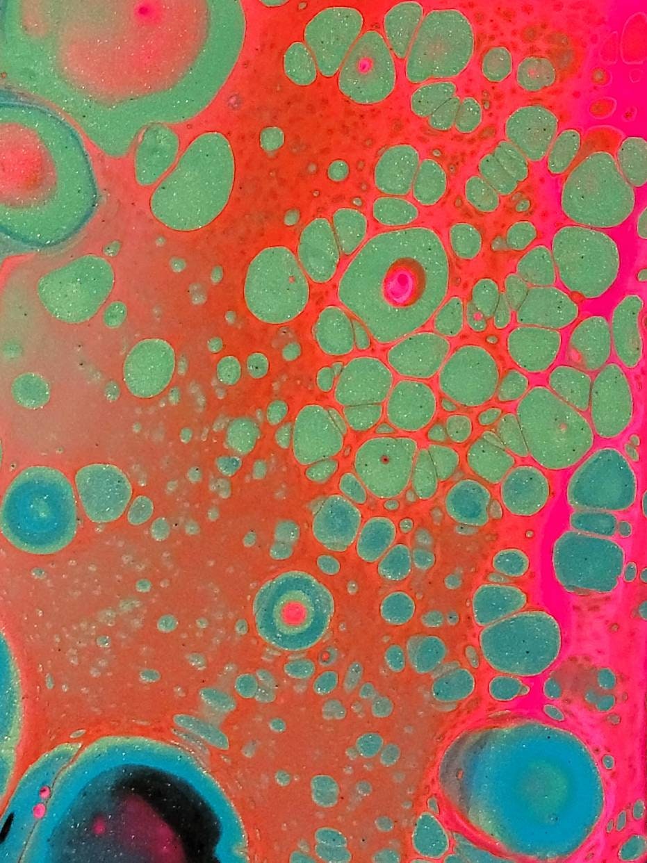 Red, Original Abstract Acrylic Painting, 10x20 Deep Wood Panel, Wall ...