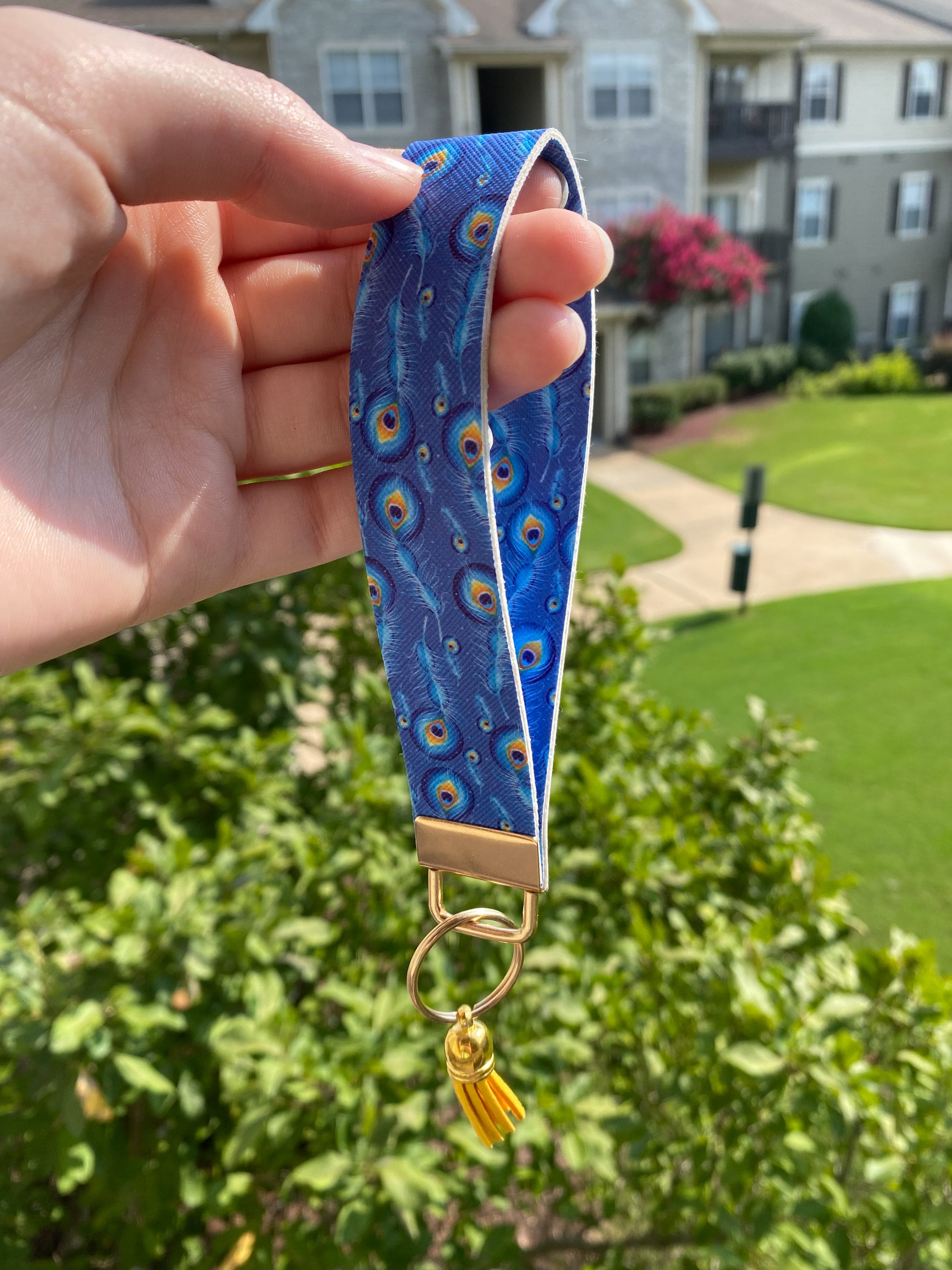 Faux Leather Key Fob Keychain key fob key lanyard mini key | Etsy