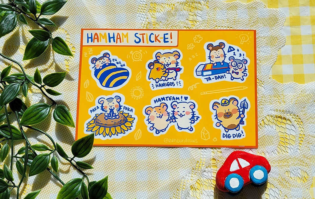 Ham-ham Stick-e Sticker Sheet - Etsy