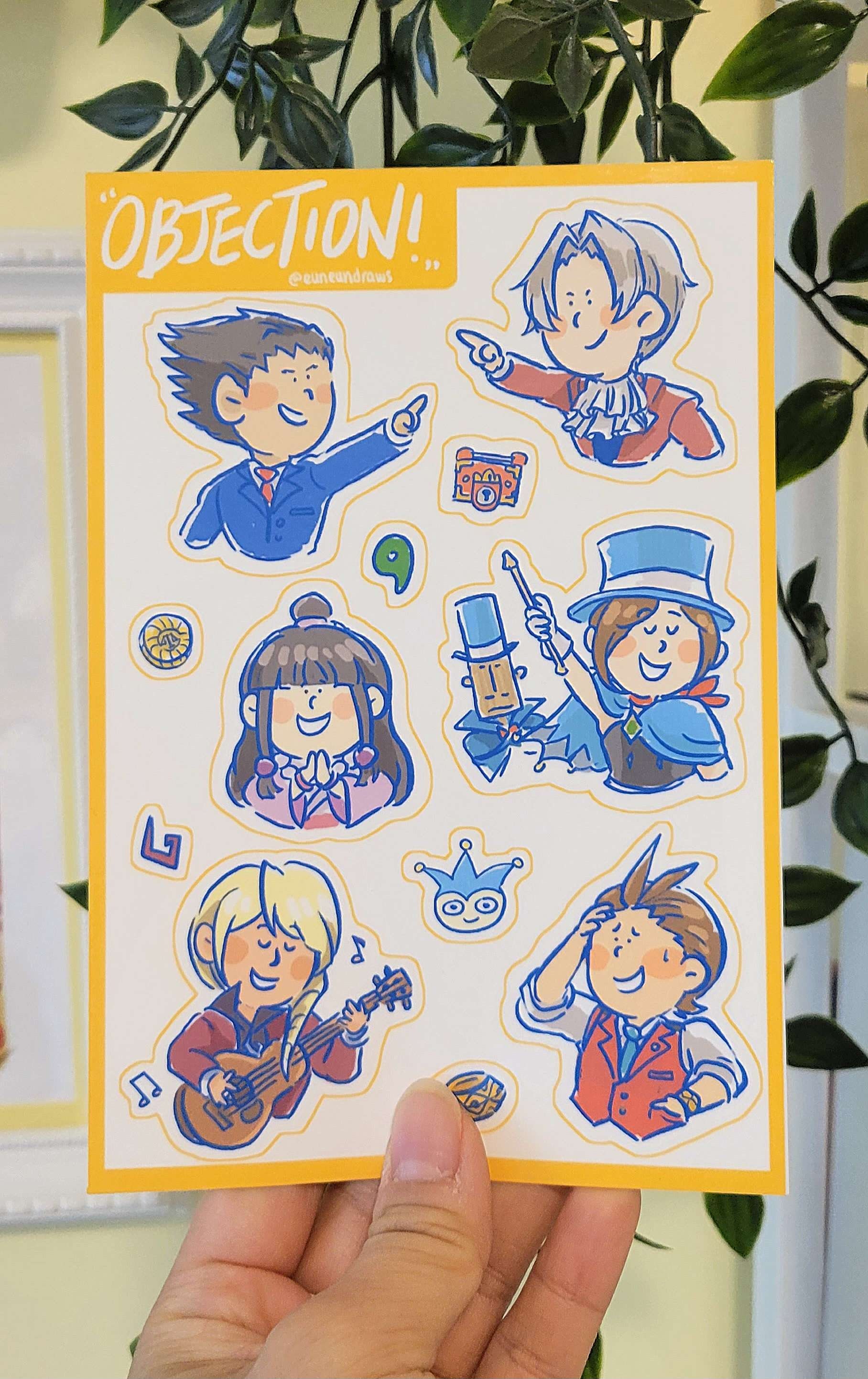Ace Attorney Sticker Sheets - Etsy