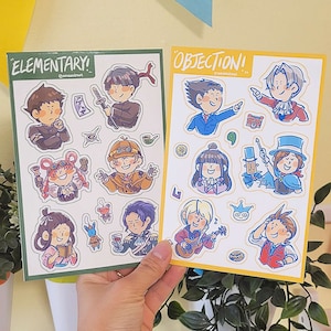 Ace Attorney Sticker Sheets - Etsy