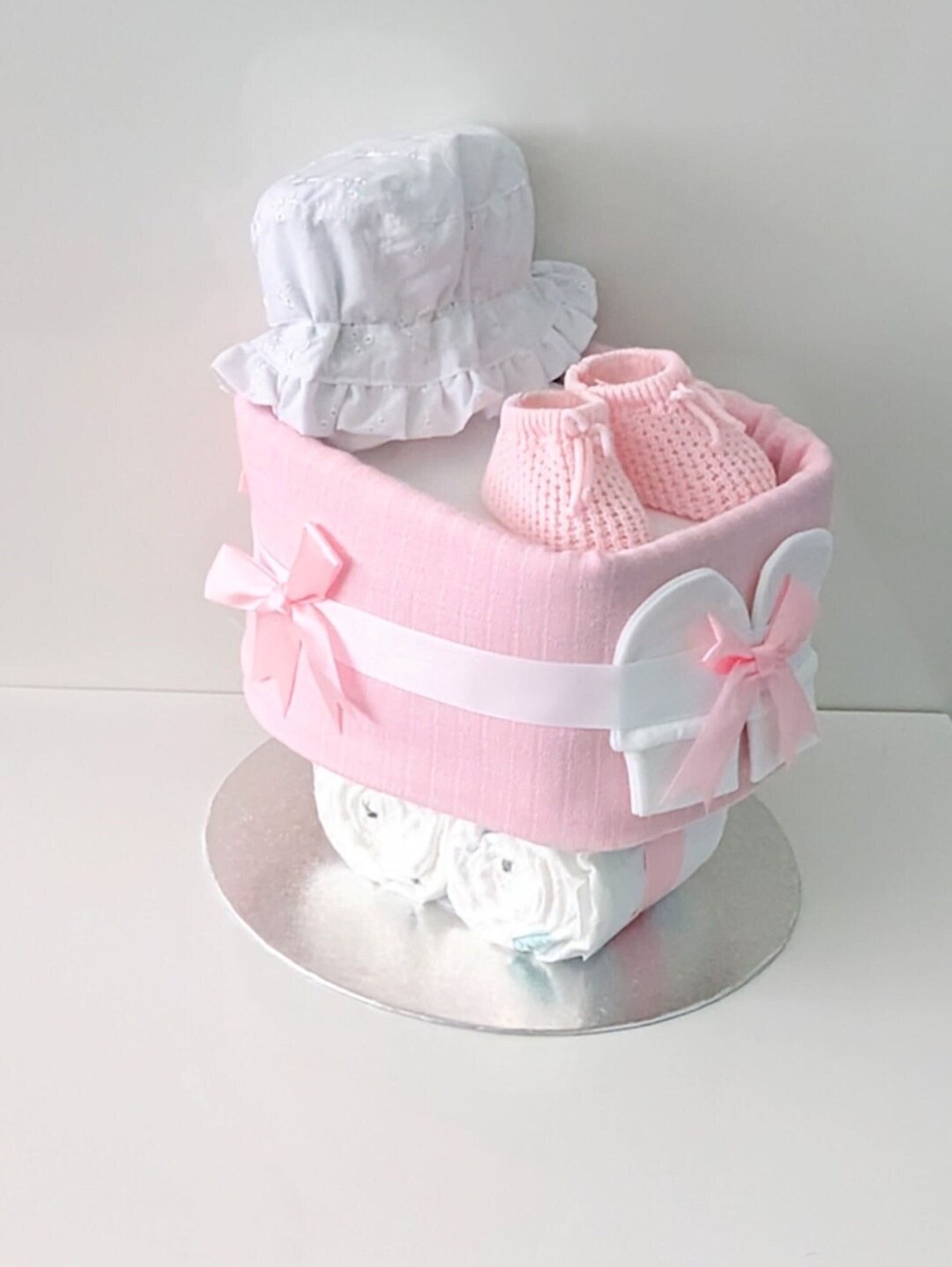 Baby Girl Gift Pram Nappy Cake. Summer New Baby Girl/baby Shower Nappy ...