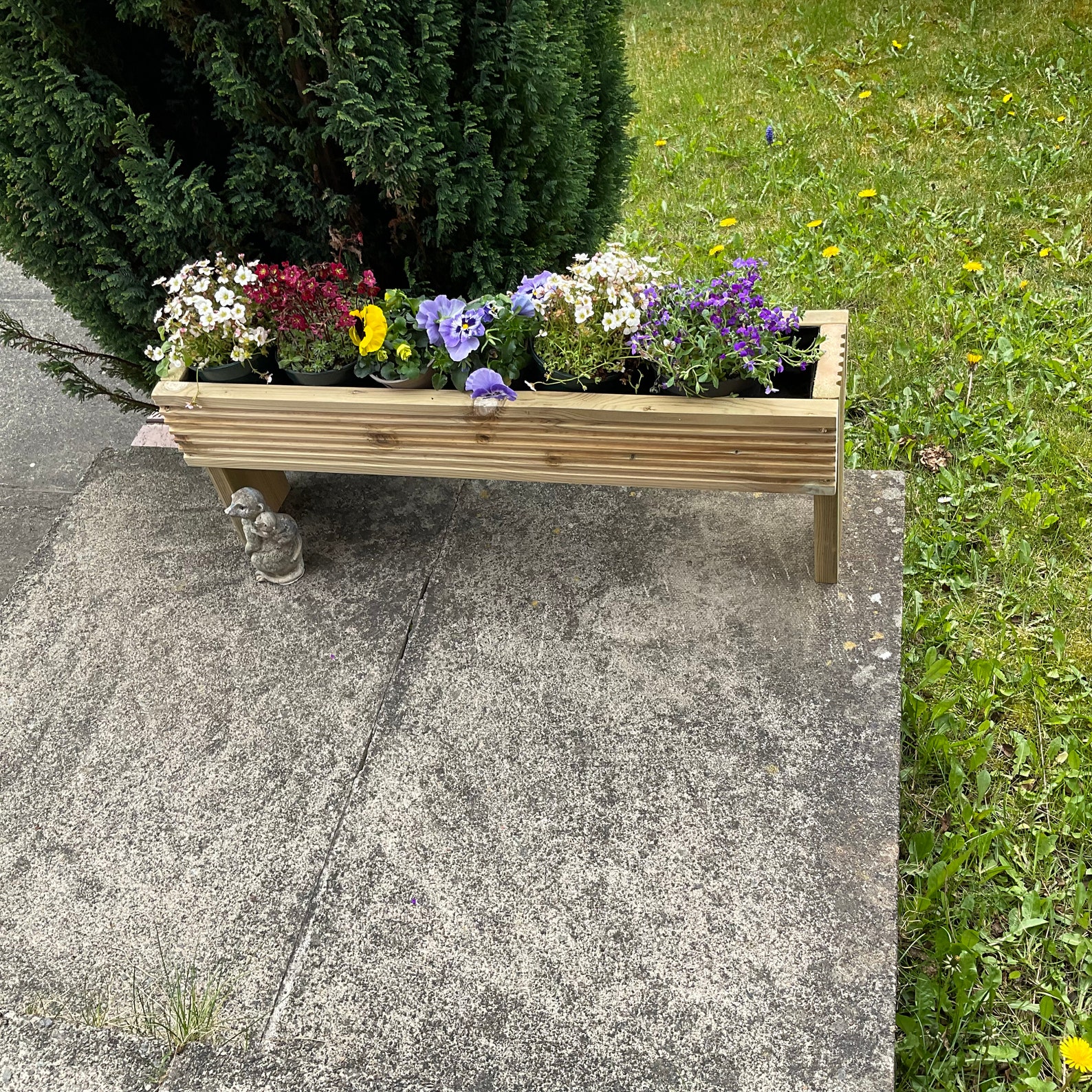 Raised Flower Bed. Hand Made Planters. Patio Planter - Garden - Wooden ...