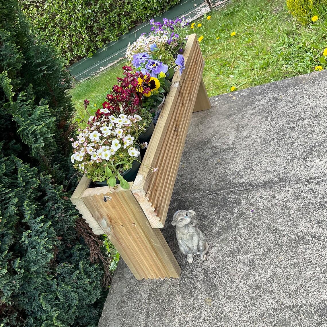Raised Flower Bed. Hand Made Planters. Patio Planter - Garden - Wooden ...