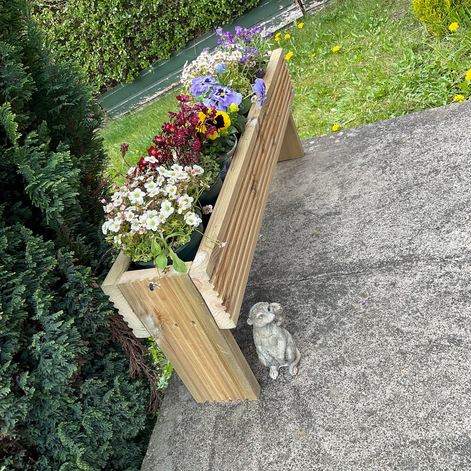 Raised Flower Bed. Hand Made Planters. Patio Planter - Garden - Wooden ...