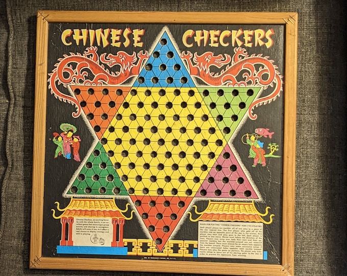 Vintage Chinese Checker Game Board Decor - Etsy Vintage Chinese Checker Game Board Decor - Etsy
