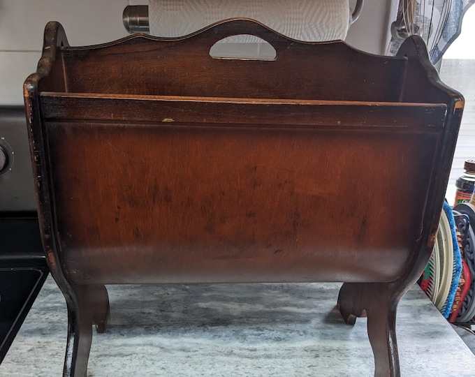 Vintage Antique Wooden Crafted Magazine Rack - Etsy