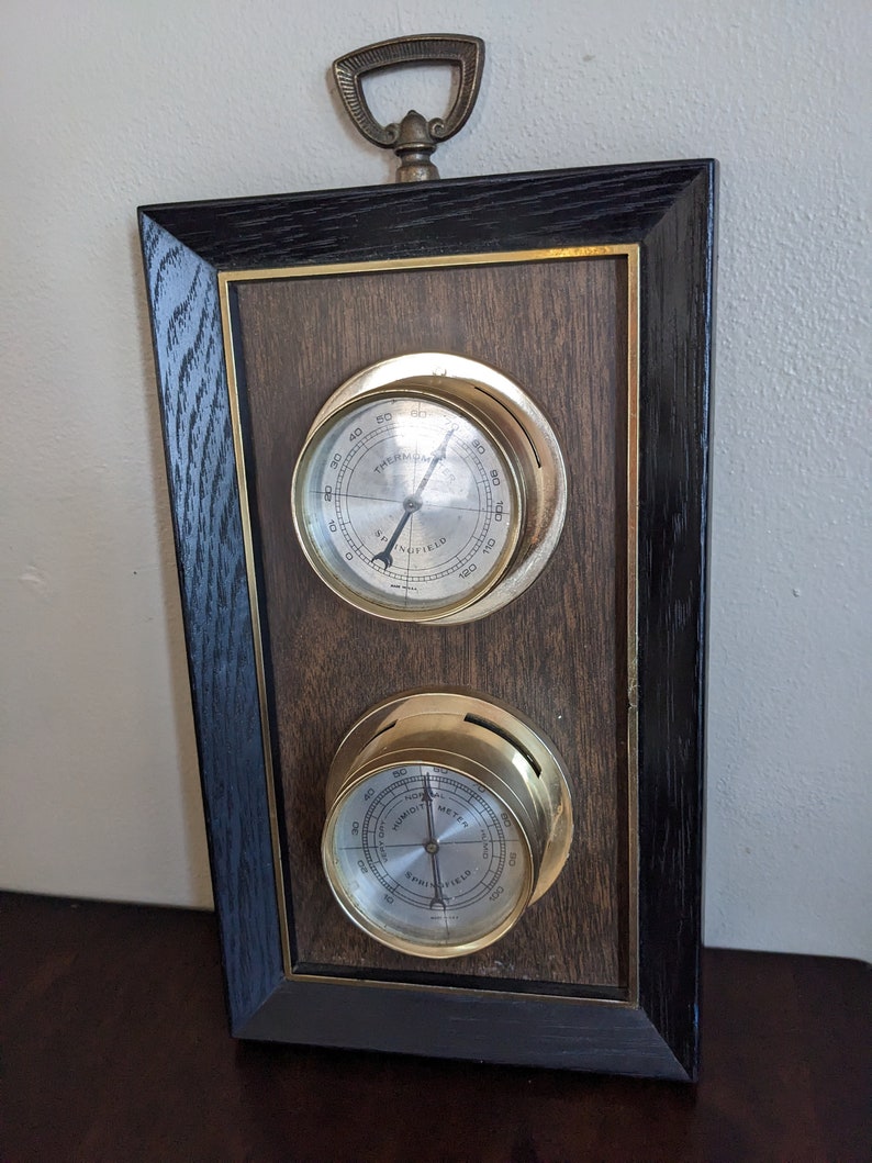 Vintage Weather Gauge Thermometer Humidity Meter Combo Wall - Etsy