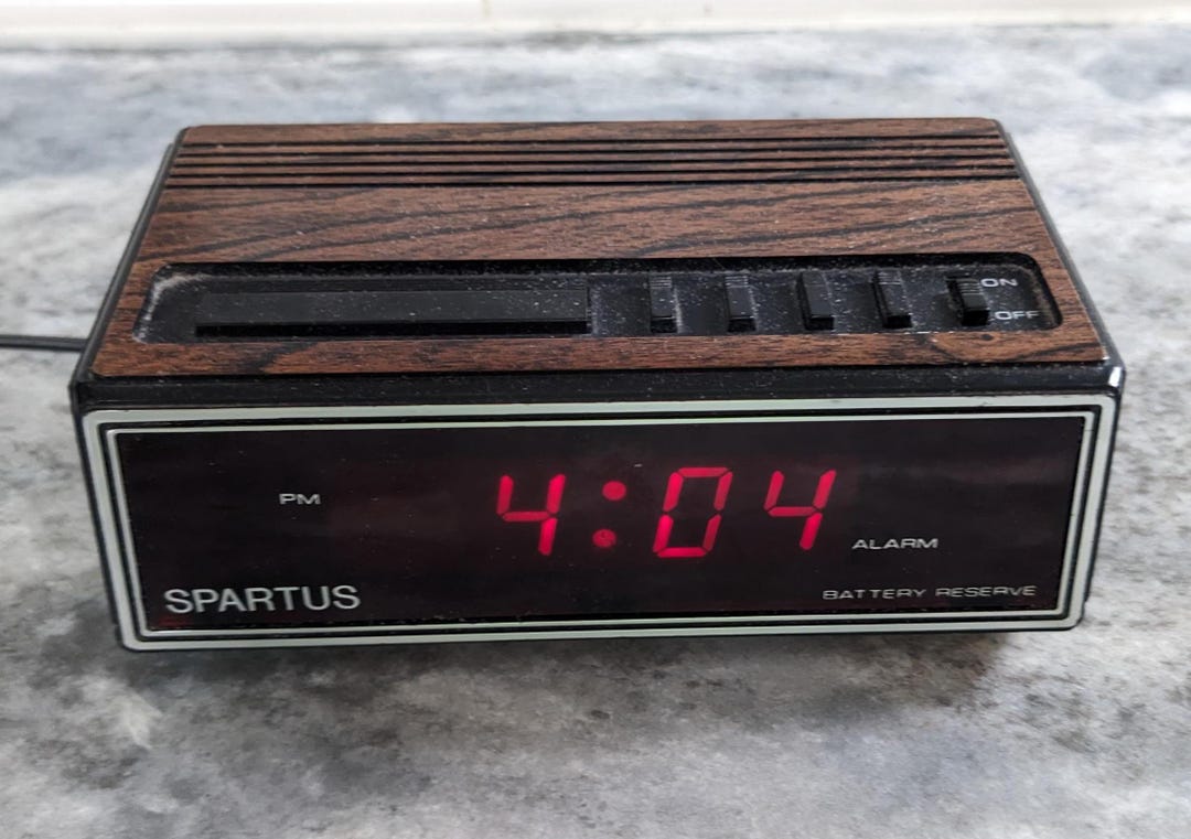 Vtg Spartus LED Desk Top Alarm Clock - Etsy