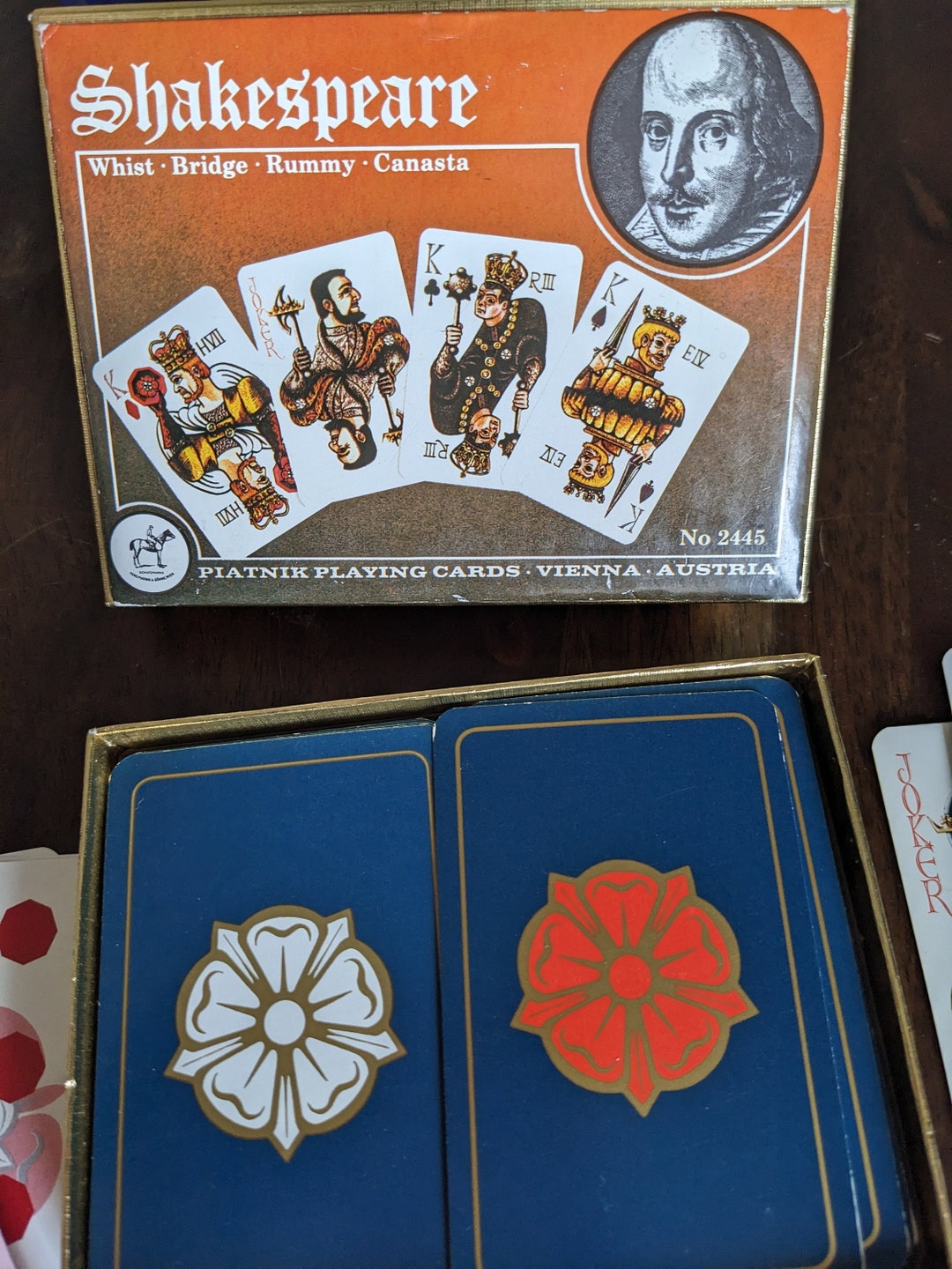Vintage Shakespeare Playing Cards Game Austria 1975 - Etsy