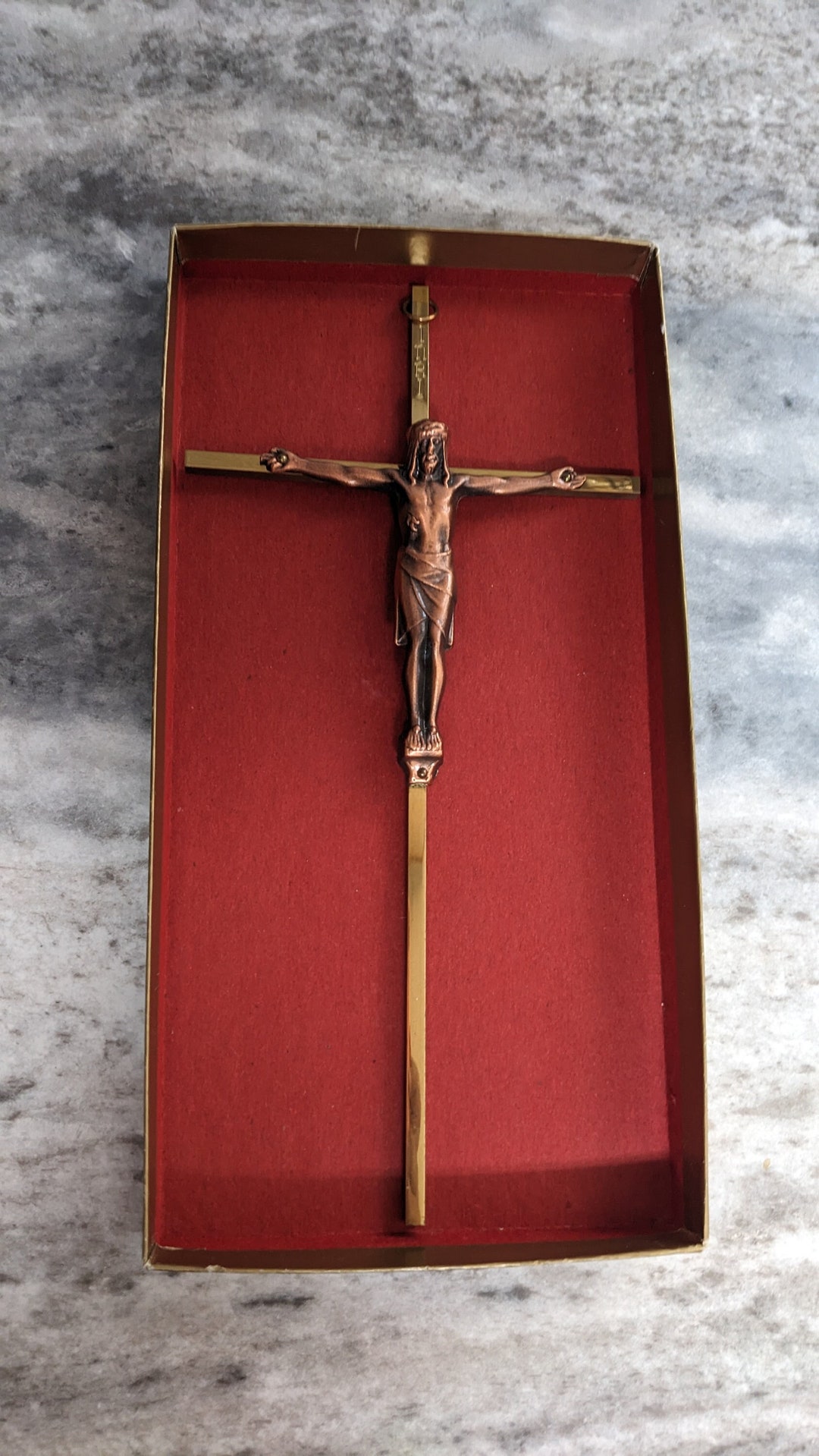 Vintage Gold and Copper Metallic Christian Wall Hanging Crucifix - Etsy