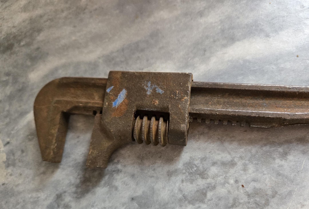 Vtg Antique 9 Inch Adjustable Monkey Wrench Hand Tool - Etsy