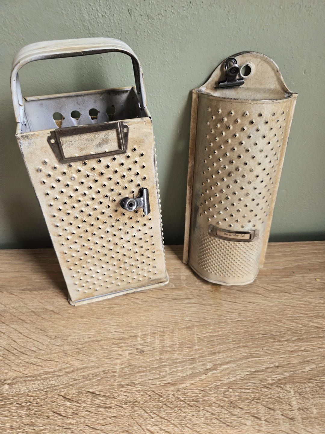 Vintage Pair of Painted Kitchen Wall Hanging Display Grates - Etsy