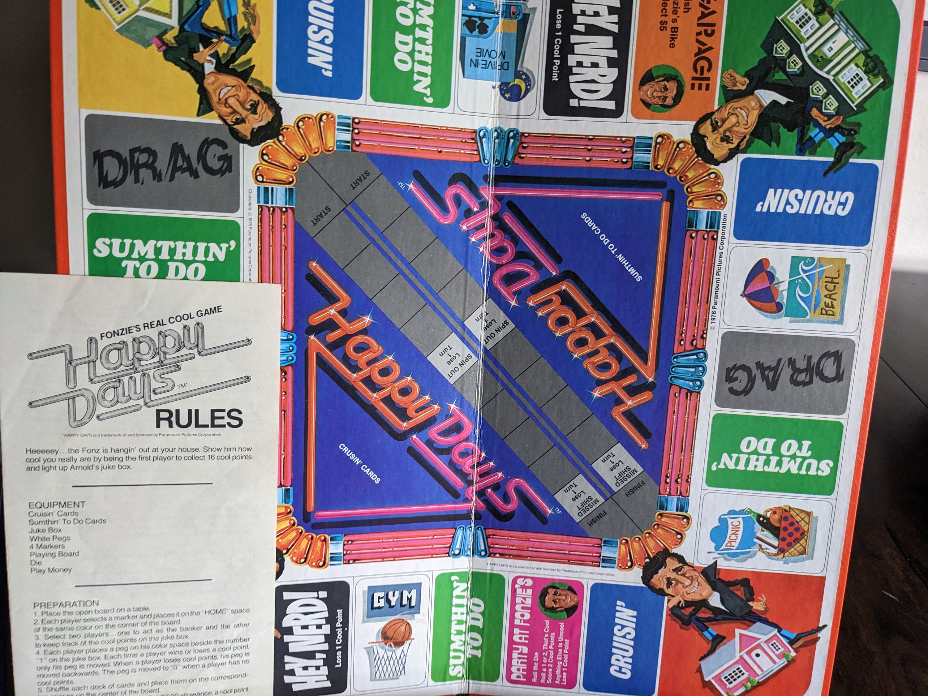 Vintage Happy Days TV Comedy Board Game by Parker Brothers - Etsy