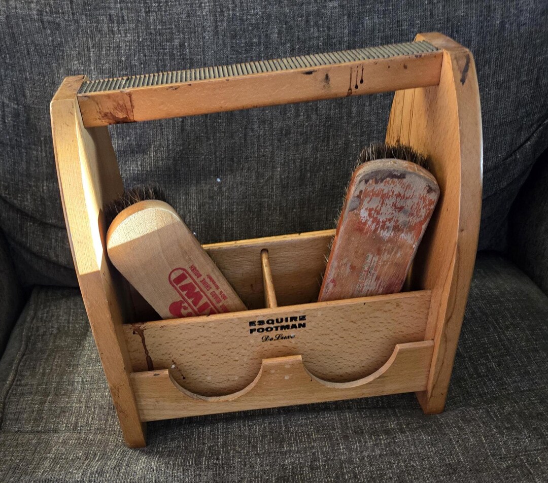 Vtg Esquire Footman Shoe Shine Kit Box - Etsy