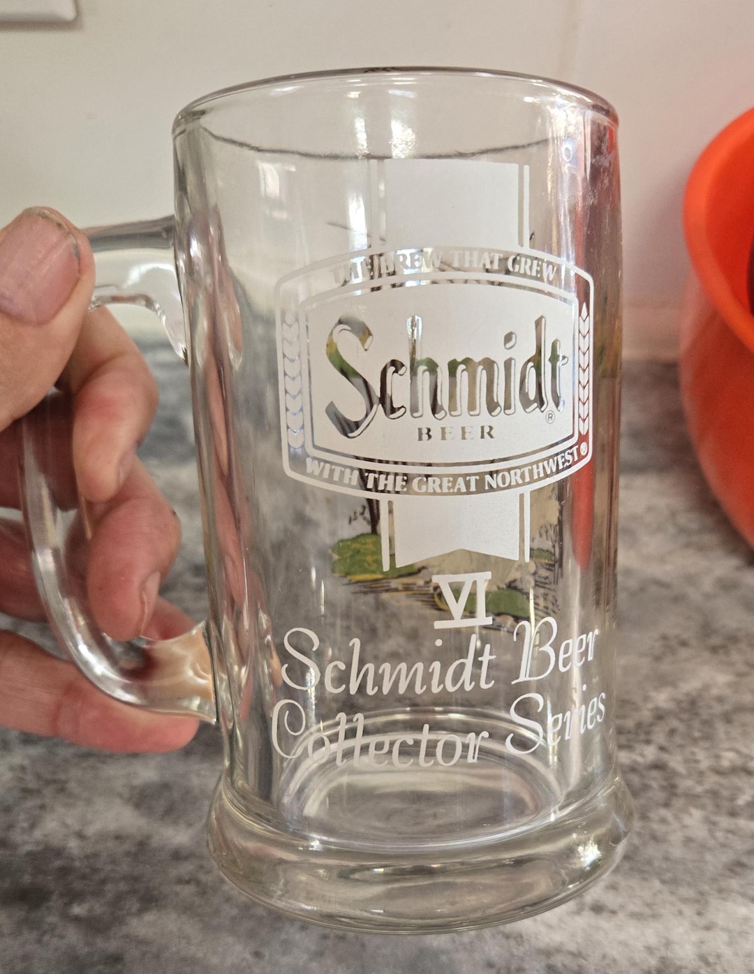Vtg SCHMIDT Beer Collector Series VI " Pike" Glass Beer Mug - Etsy
