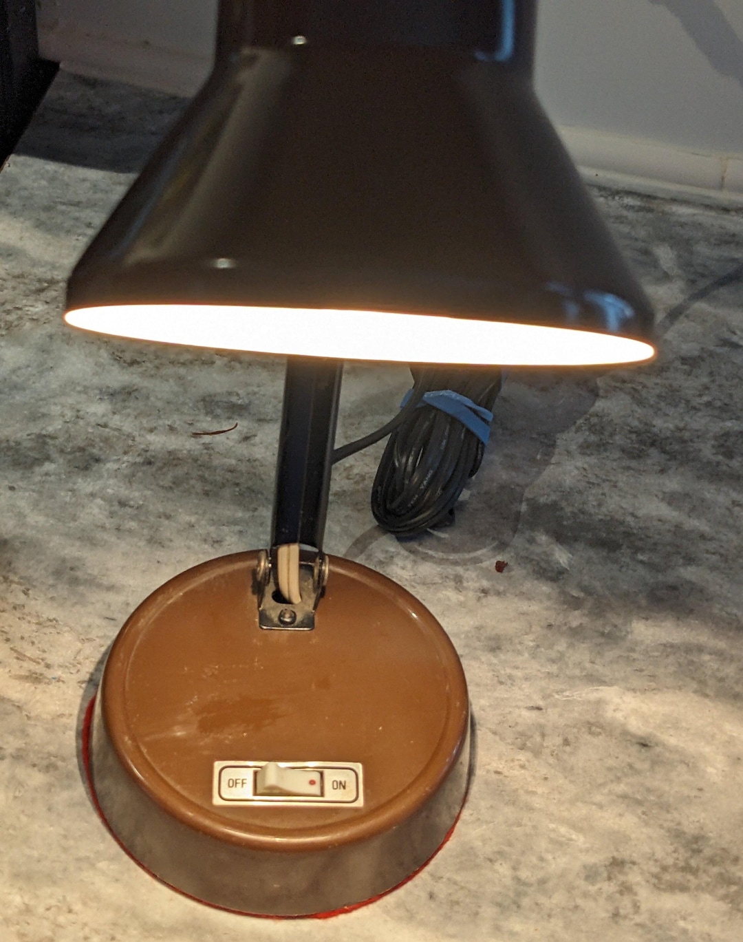 Vintage Adjustable Brown Desk Lamp - Etsy