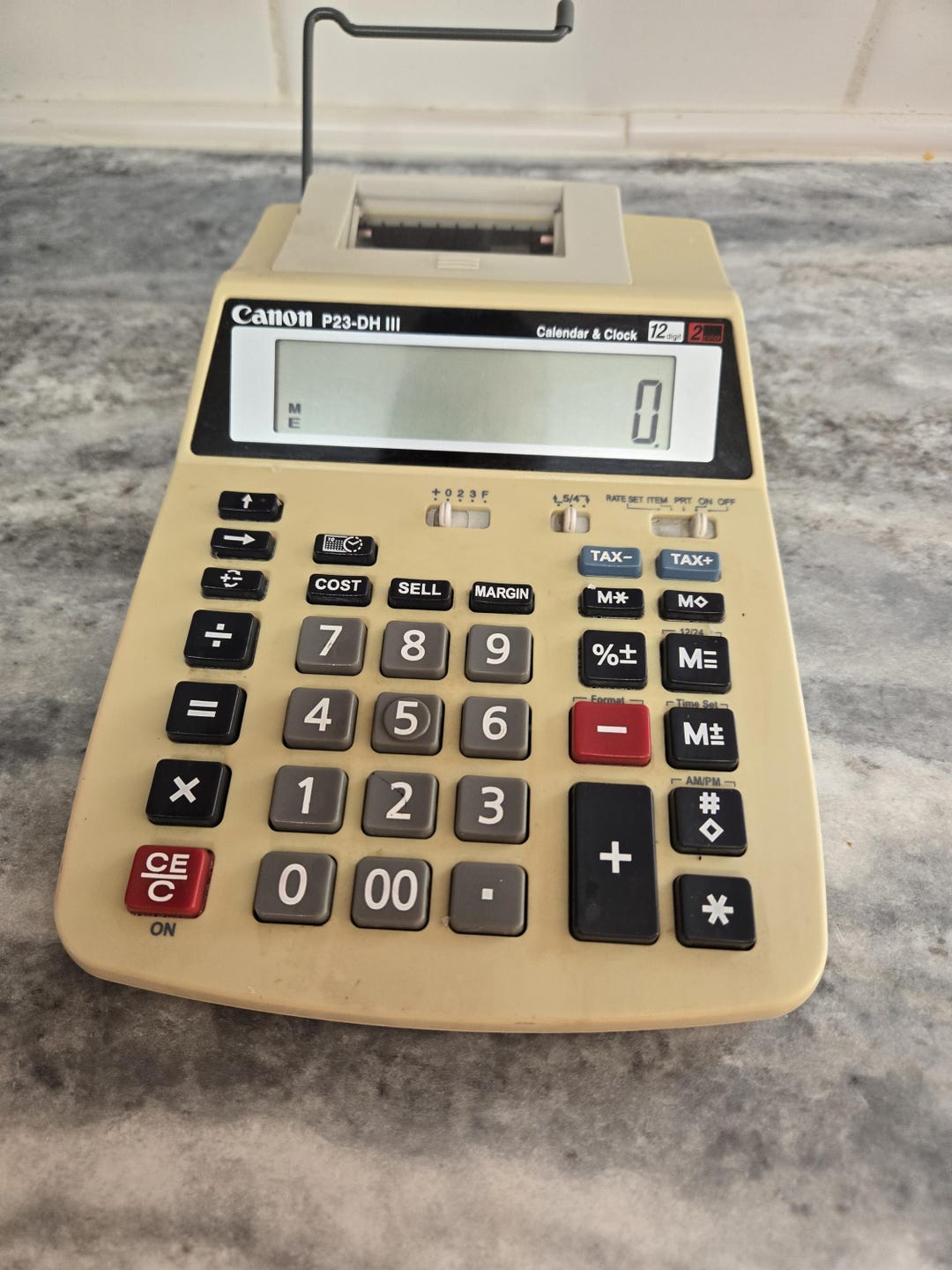 Vtg Cannon P23-DH III Desk Top Adding Machine Calculator With Optional ...