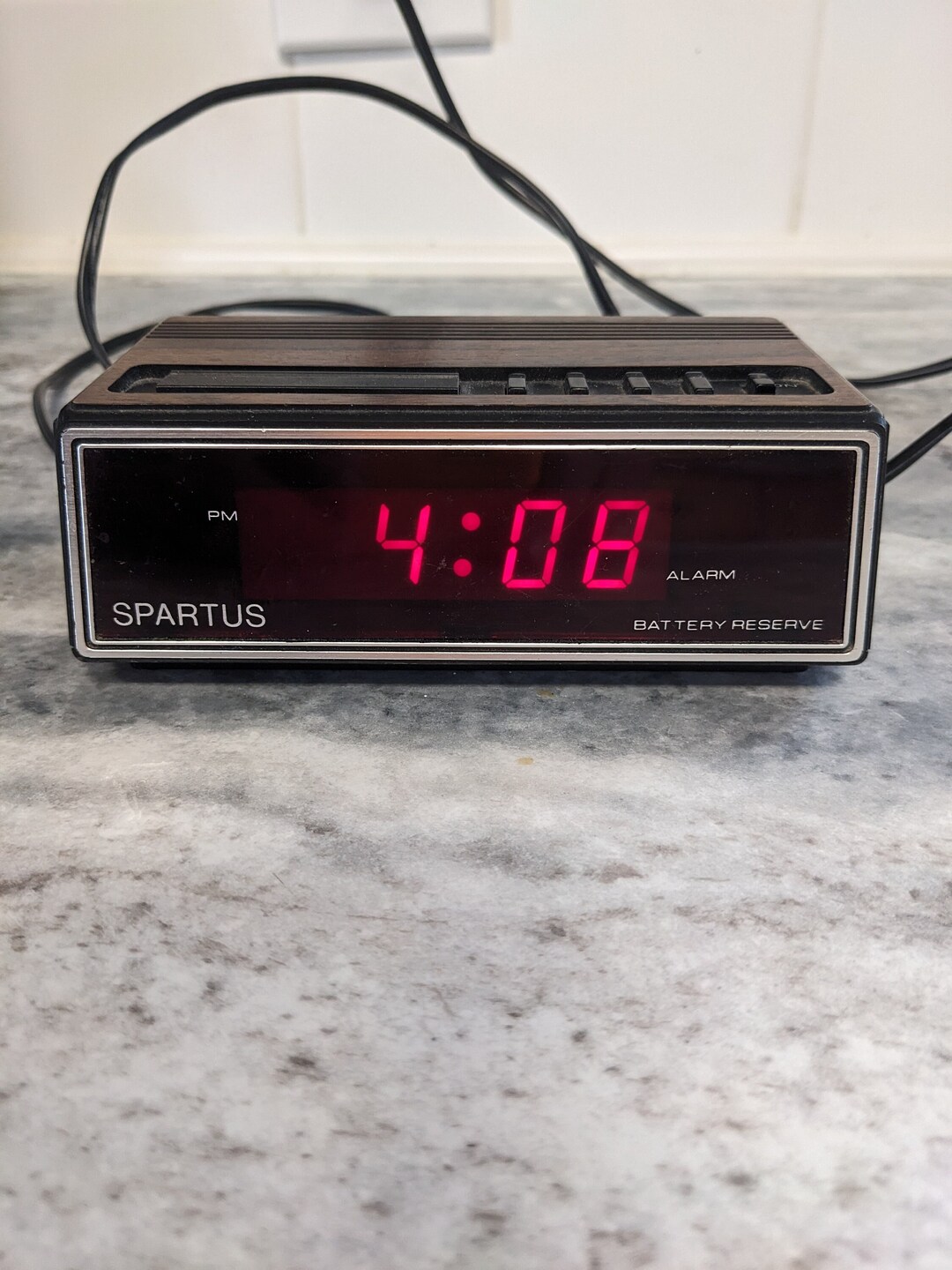 Vintage SPARTUS Bedside Tabletop Digital Alarm Clock - Etsy