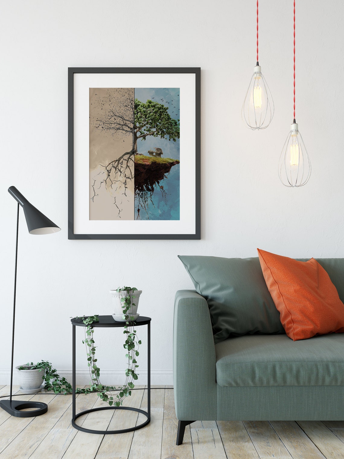 Tableau flyer affiche design une nouvelle vie | Etsy