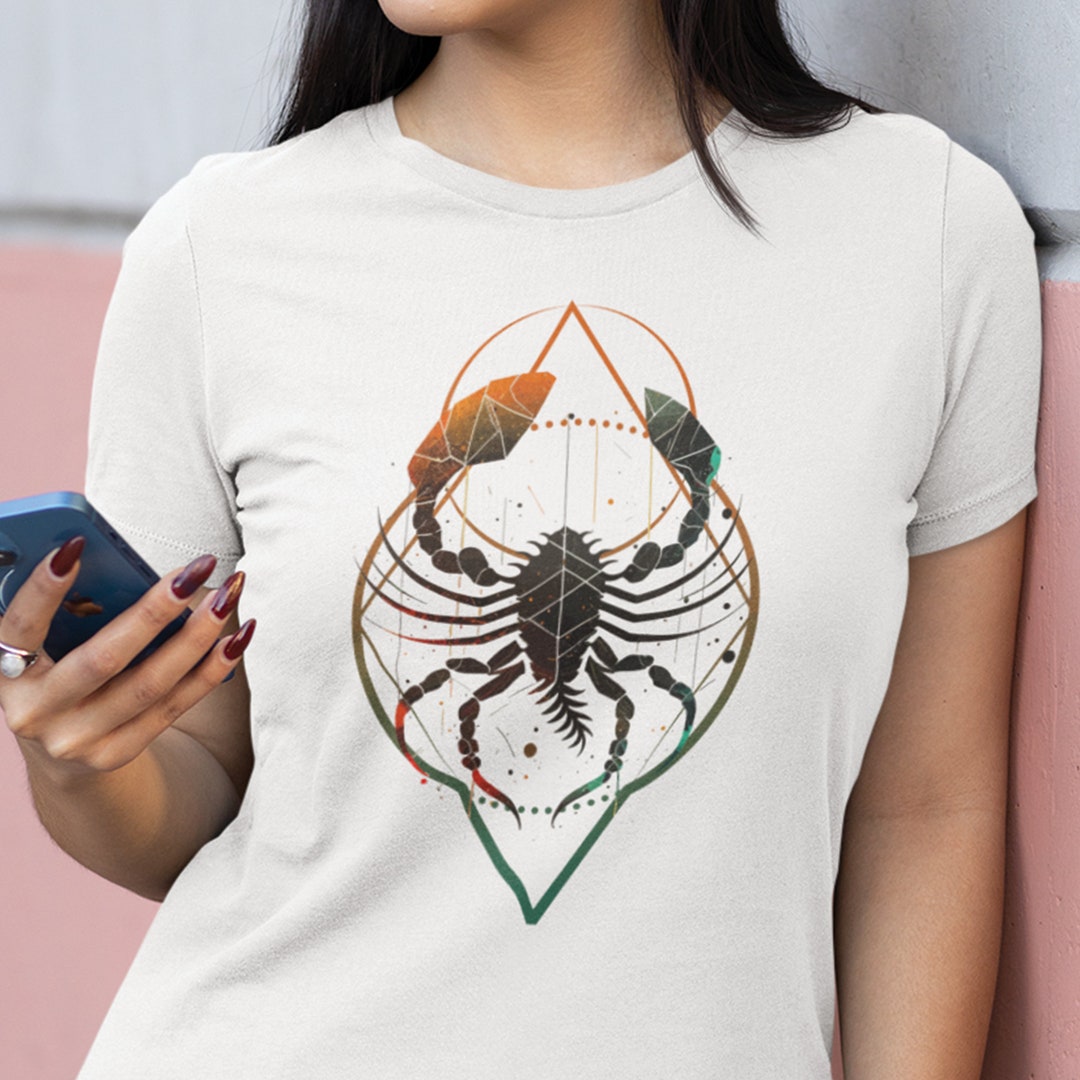 Scorpius scorpion Zodiac Sign Geometric Unisex Short Sleeve - Etsy