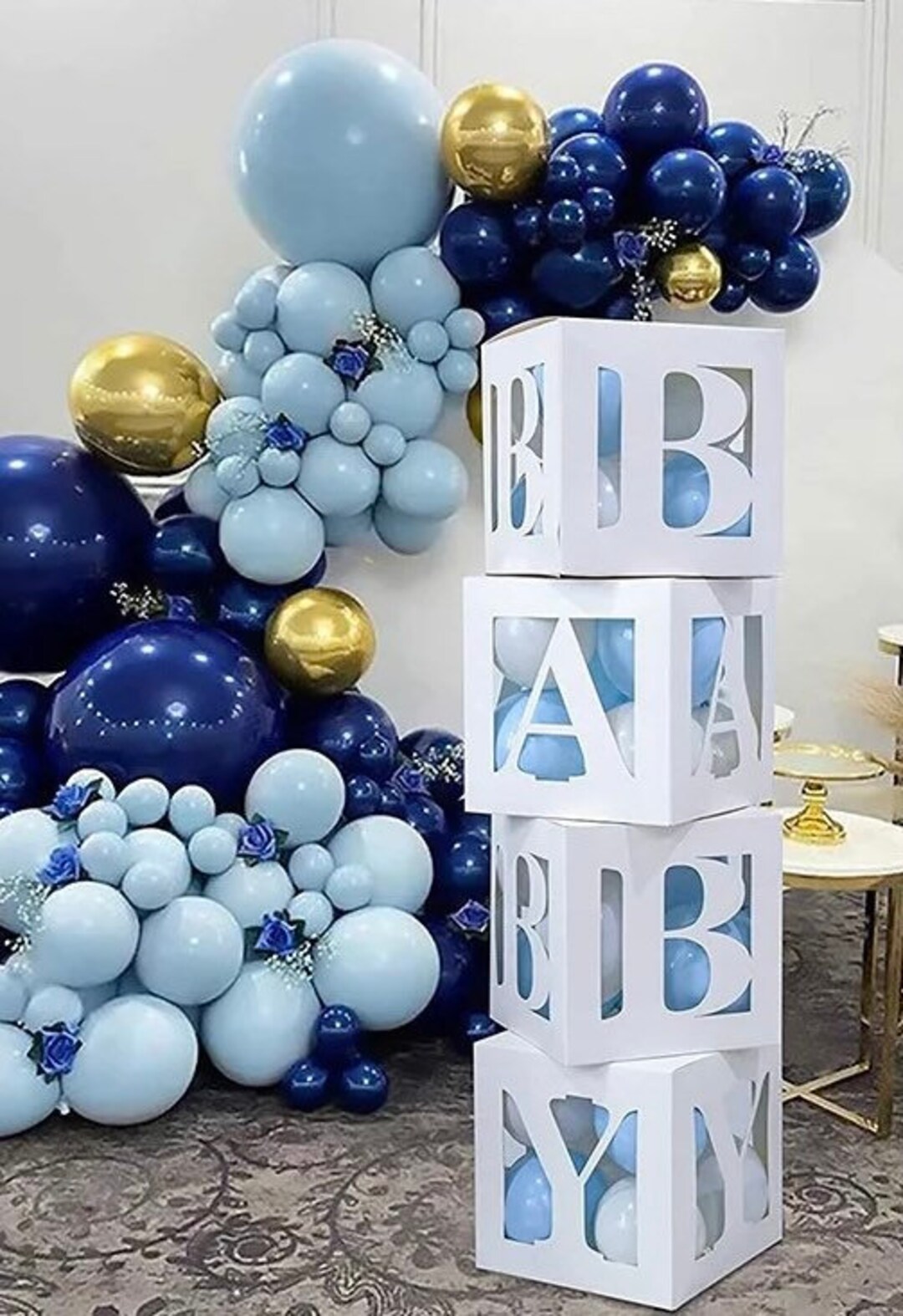 White Laser Cut Balloon Box Set Baby Shower Decoration - Etsy