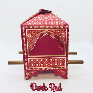 Dholi Sedan Chair Dholki Sangeet Walimah Wedding Favours Candy Boxes ...