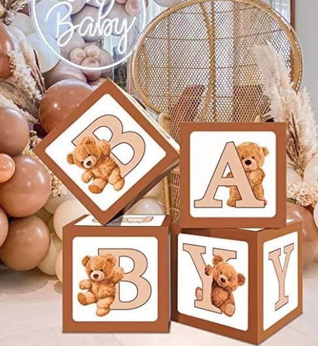 Bear Balloon Box Set Baby Shower First Birthday Decorations - Etsy