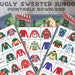 Ugly Sweater Bingo | Christmas Party Bingo | Holiday Party Game ...