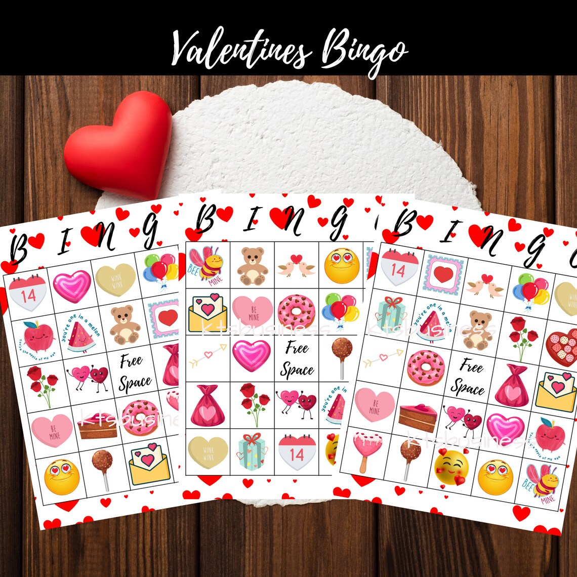 Valentines Bingo Classroom Party Bingo Valentines Party Game Instant ...