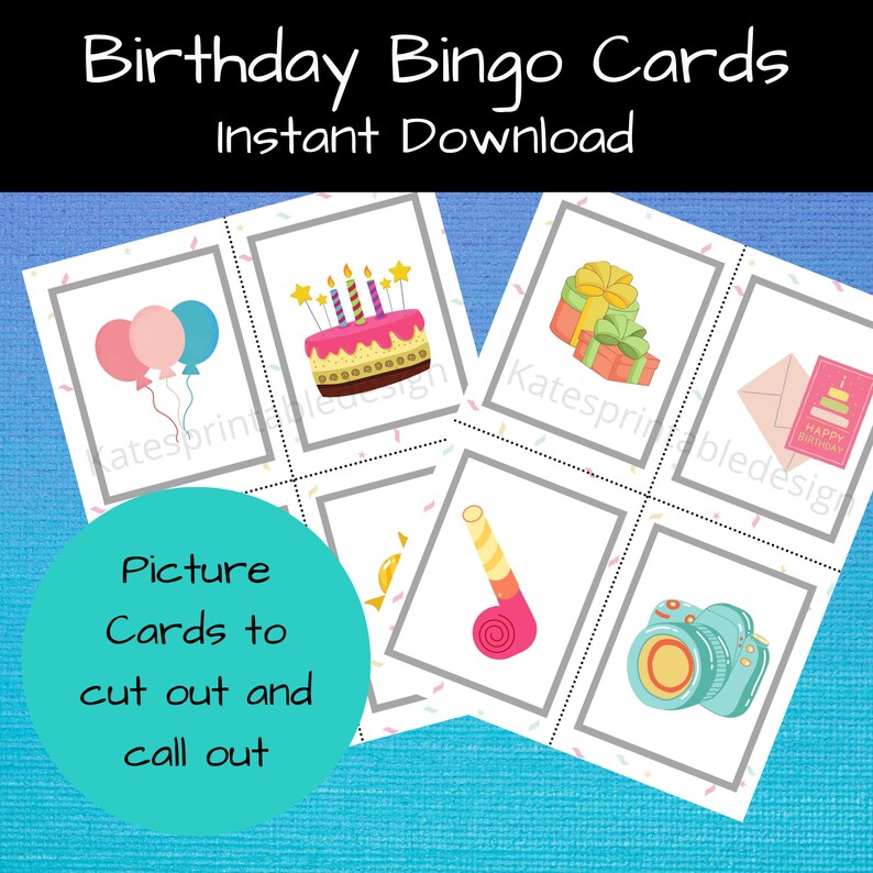 Birthday Bingo | Birthday Party Bingo | Birthday Party Game | Birthday ...