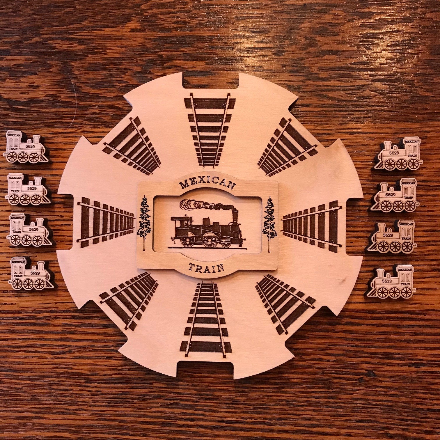Mexican Train Dominoes Hub and Train Markers - Etsy