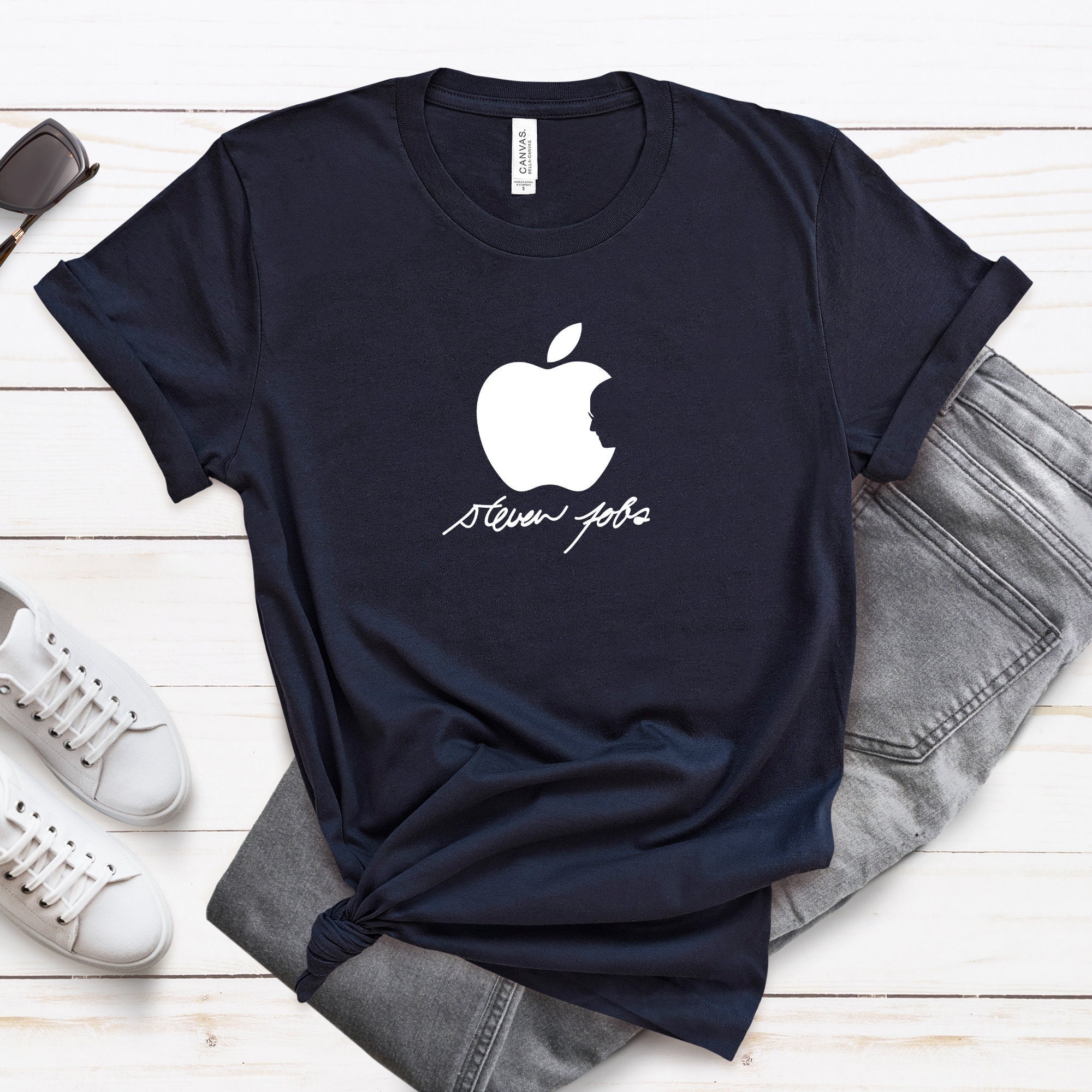 Apple Genius Shirt Steve Jobs Signature Shirt, Apple Shirt, Apple ...