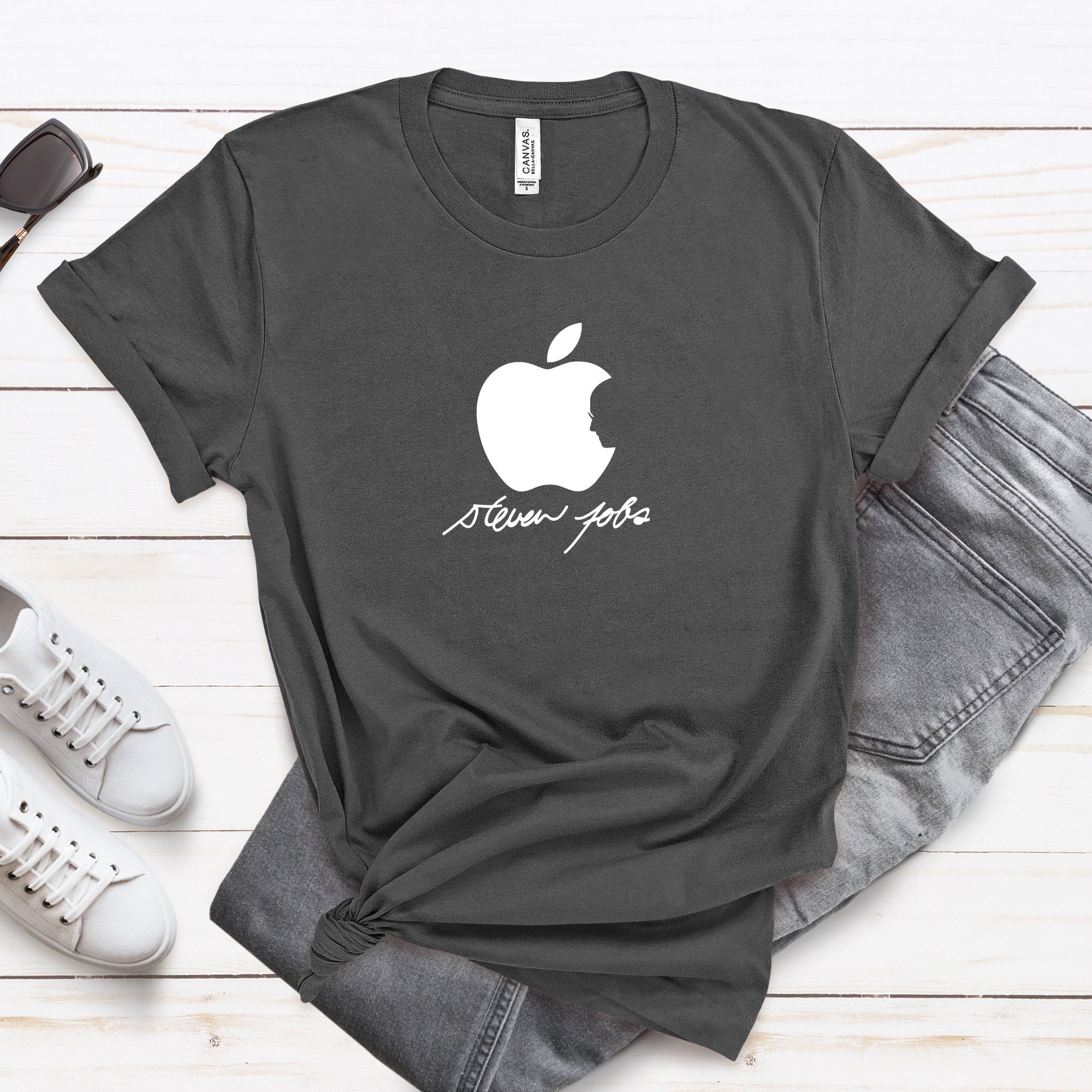 Apple Genius Shirt Steve Jobs Signature Shirt, Apple Shirt, Apple ...