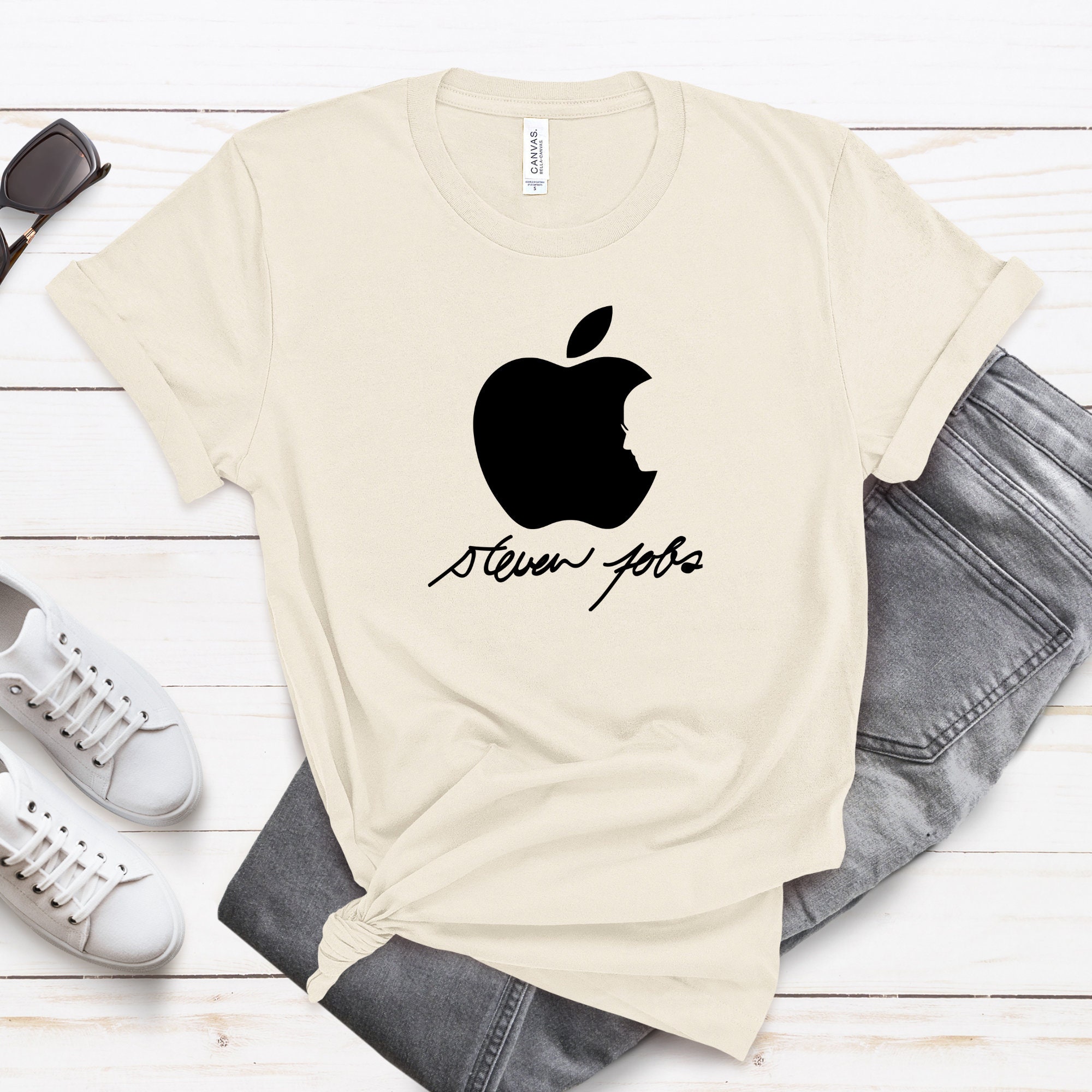 Apple Genius Shirt Steve Jobs Signature Shirt, Apple Shirt, Apple ...
