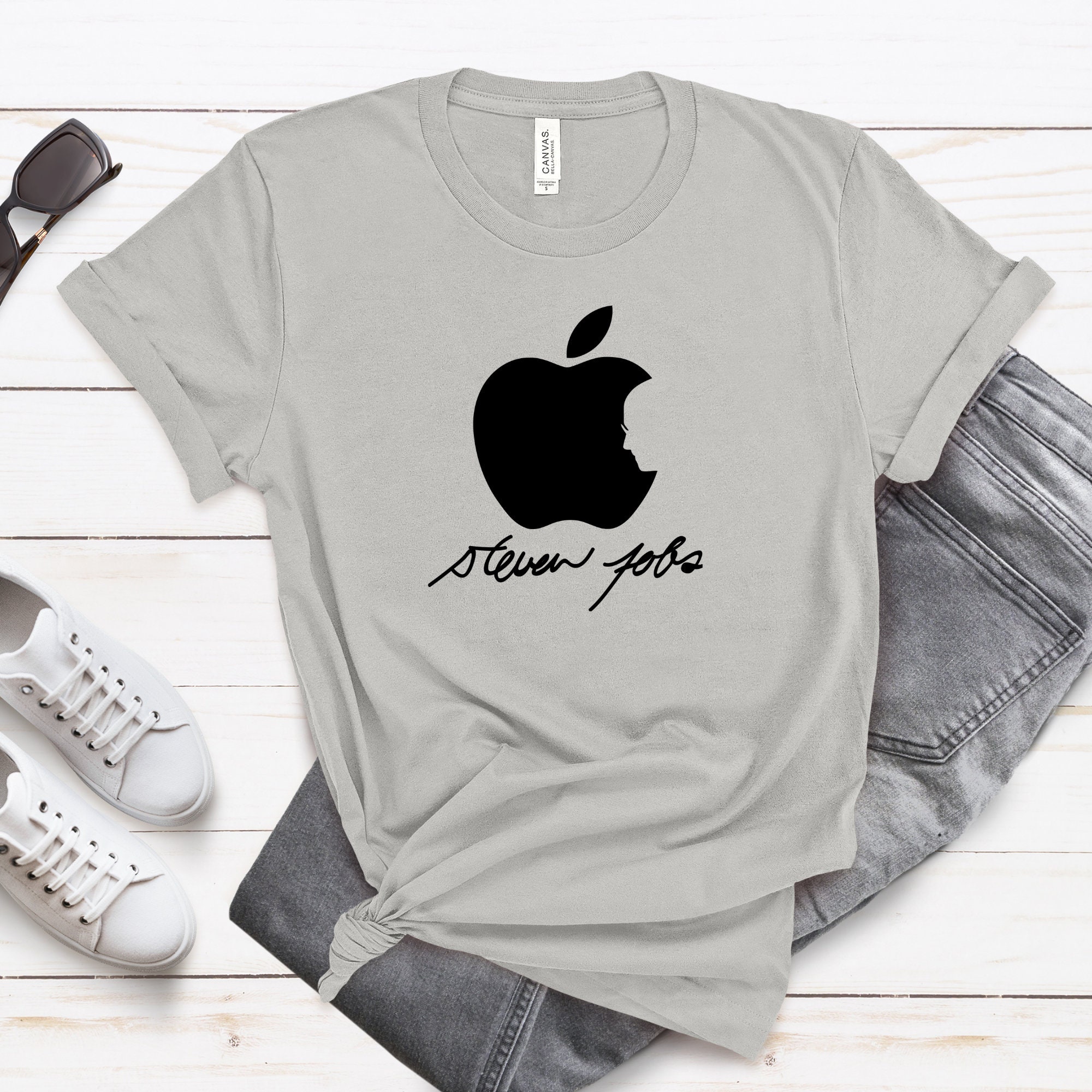 Apple Genius Shirt Steve Jobs Signature Shirt, Apple Shirt, Apple ...