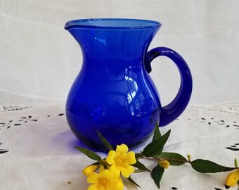 Cobalt Blue Pitcher | Etsy