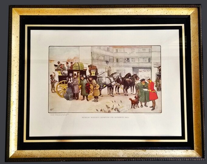 Vintage Ludovici Print, Scene From Charles Dickens' Novel, Nicholas ...
