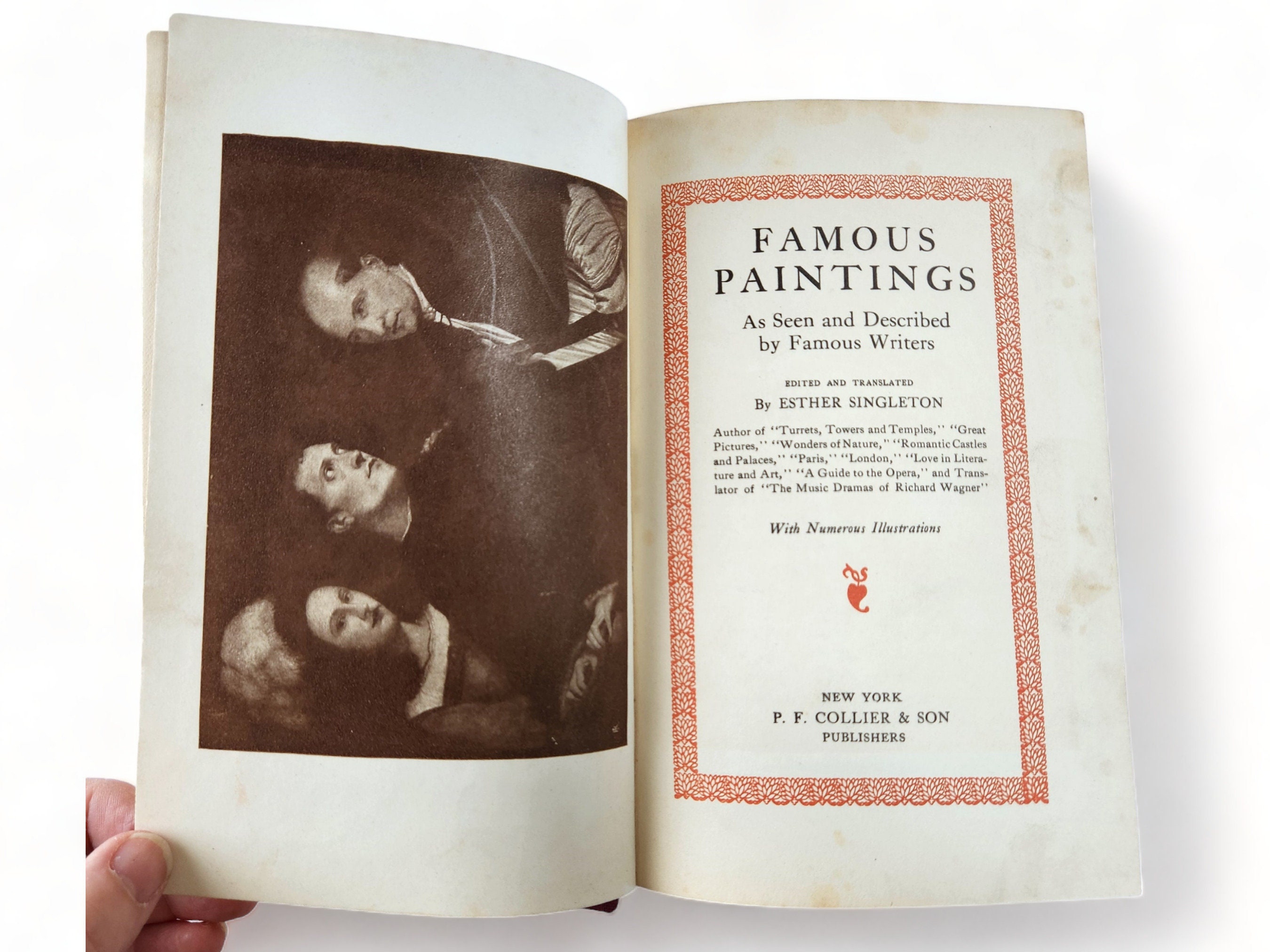 1911 Famous Paintings Described by Great Writers, Illustrated Vintage ...