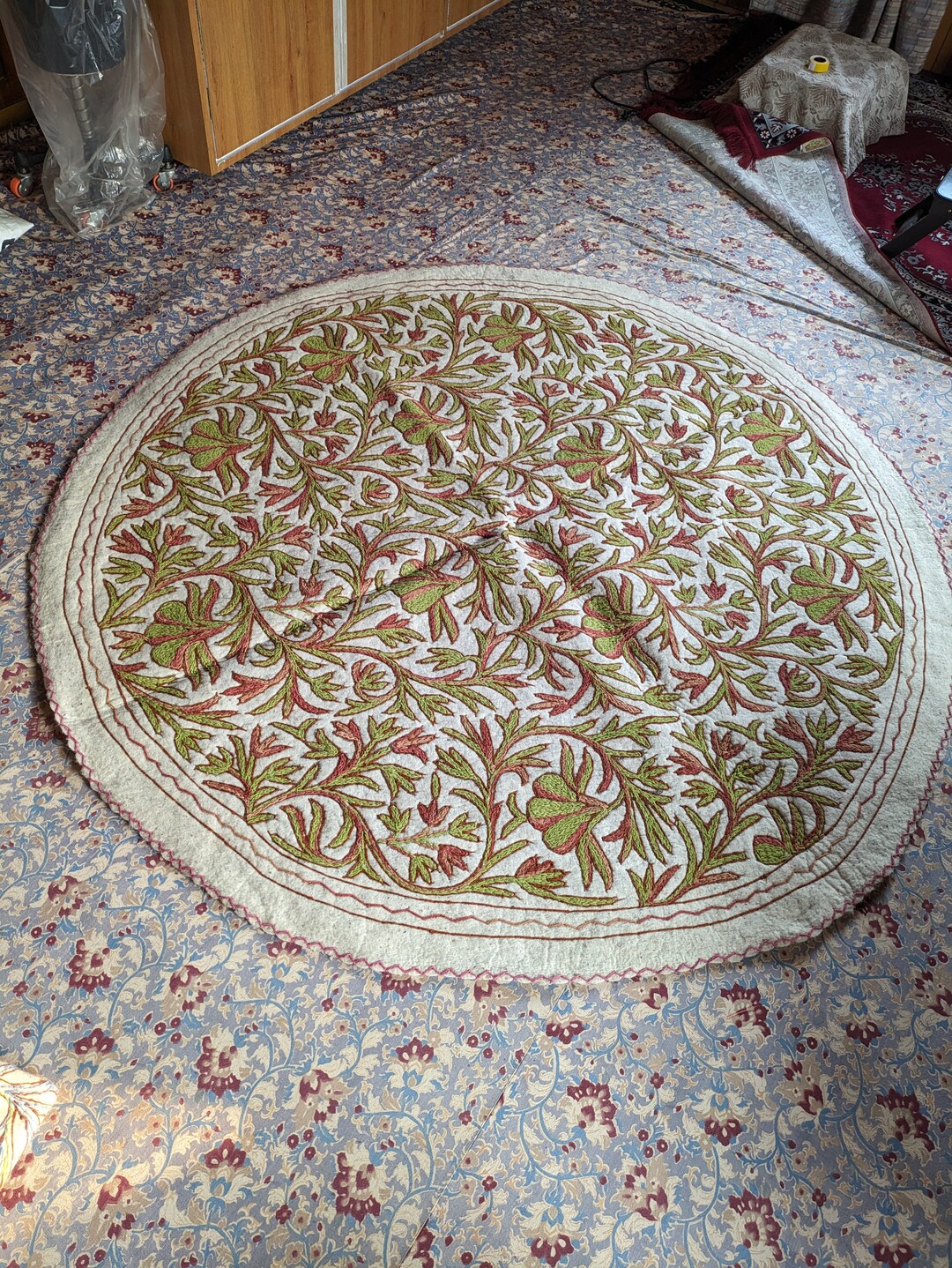 Large Namda Hand Made, Kashmiri Namda Rug,bohemian Homedocor,rug for ...