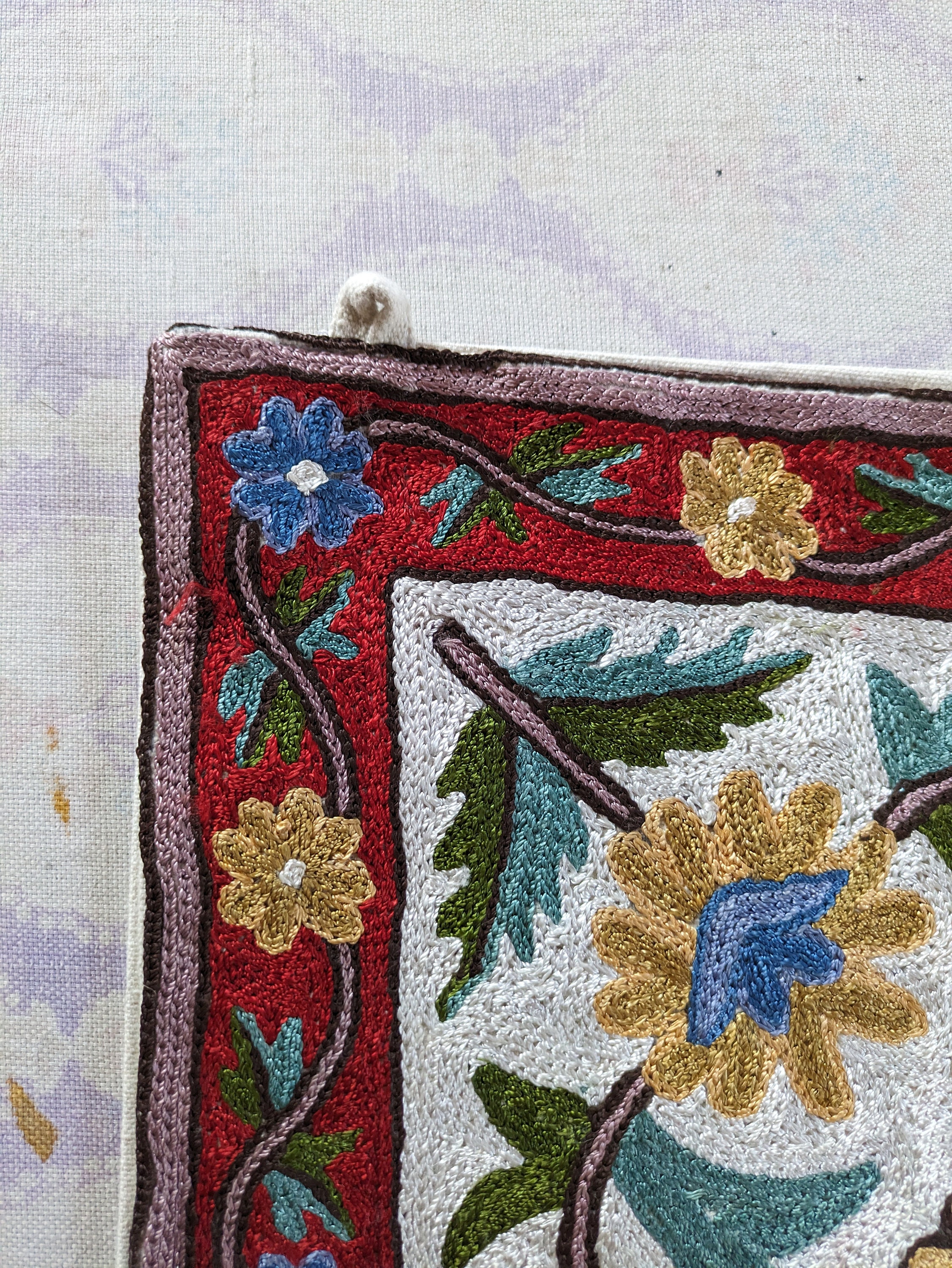 Unique Handmade Kashmiri Tree of Life Silk Rug Wall Hanging - Etsy