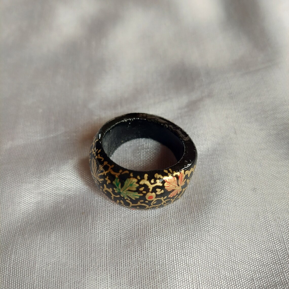 Kashmiri Paper Mache Handmade Black Chinar Design Jewellery - Etsy