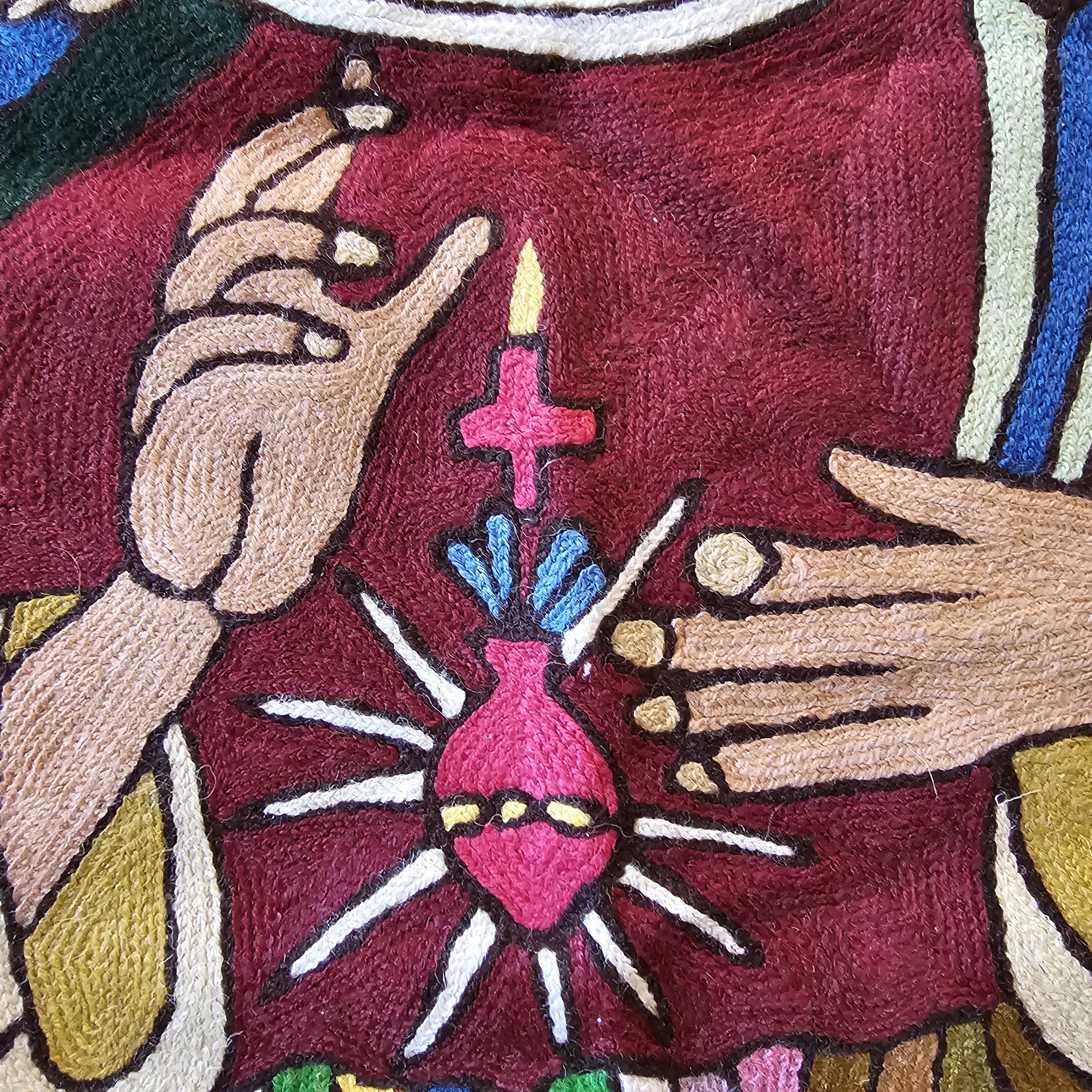 Kashmiri Handmade Pure Wool Jesus Christ Wall Hanging Rug – Christian ...